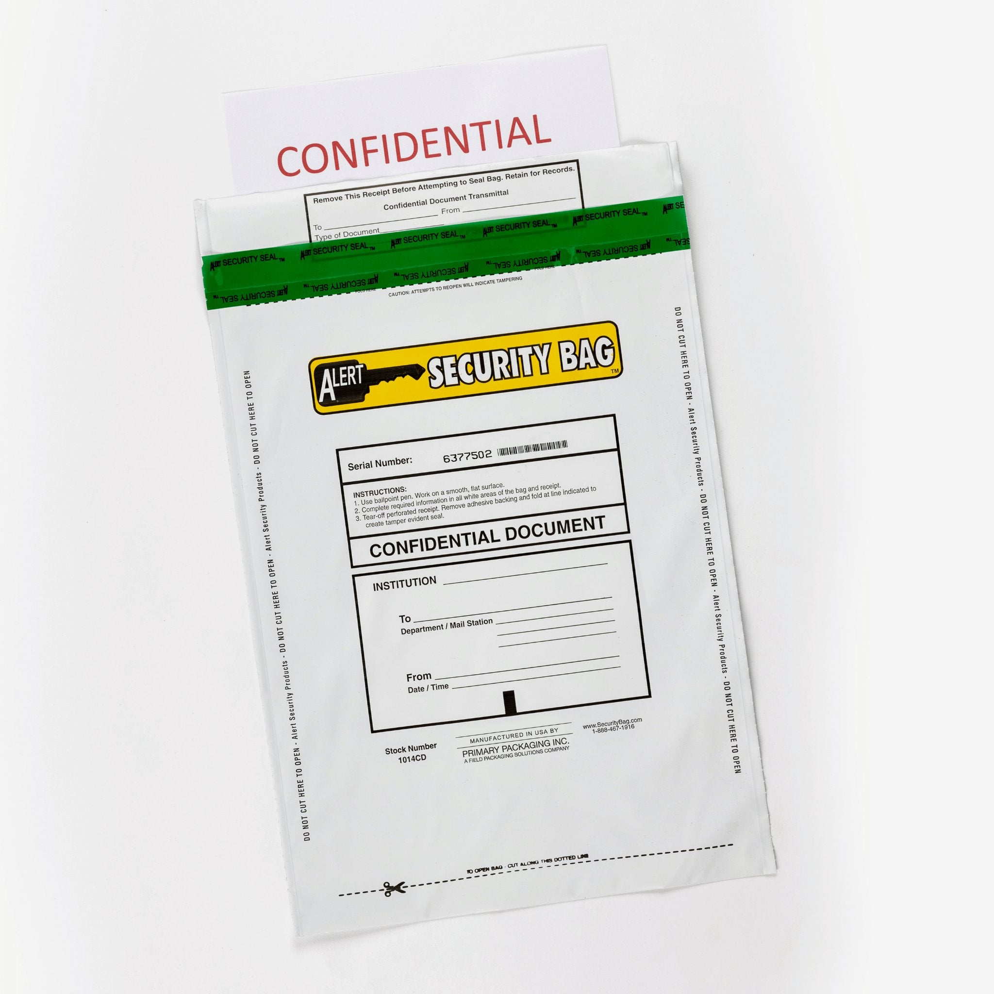 Alert Confidential Document Security Bags