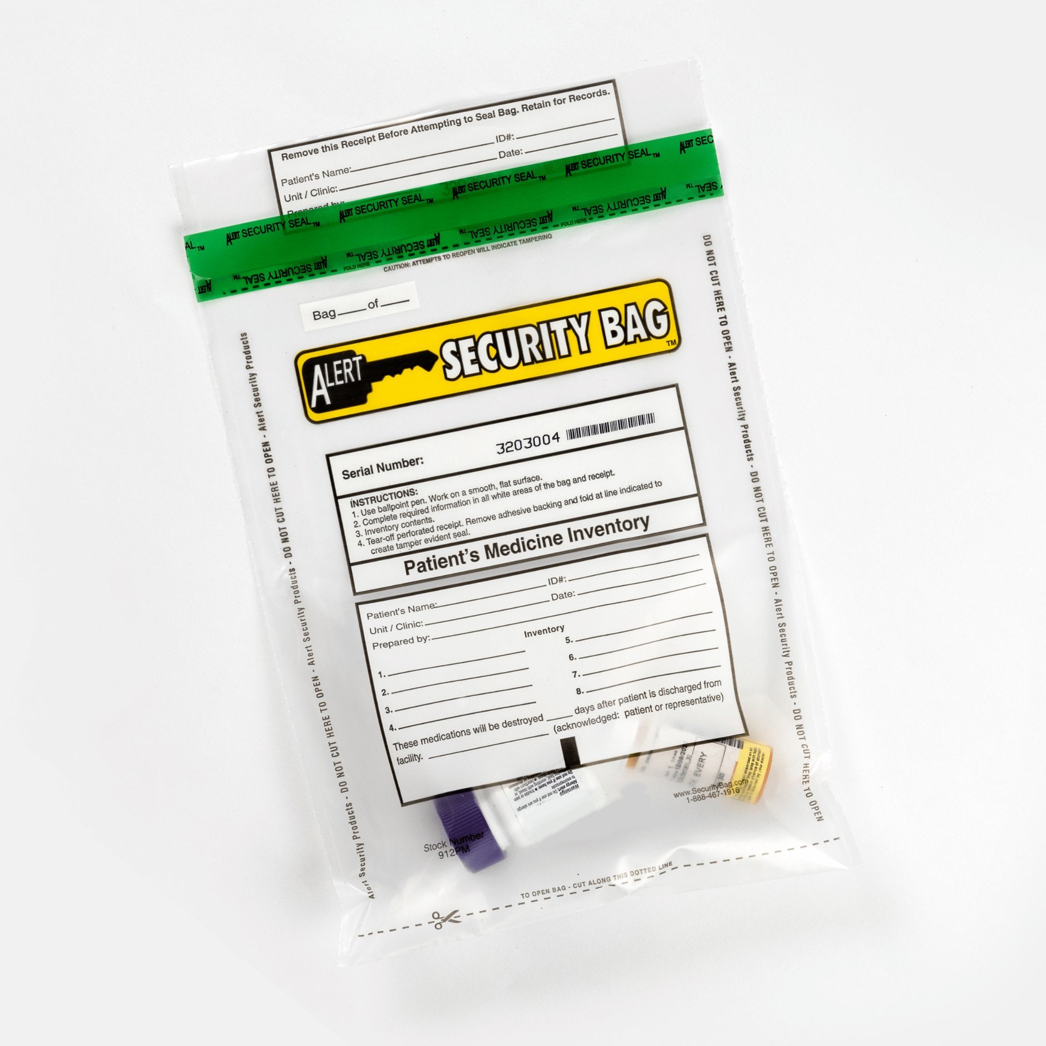 Alert Patient’s Medicine Security Bags
